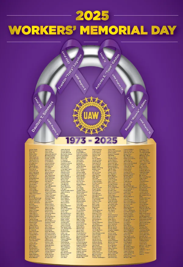 2025 Workers Memorial Day | UAW Local 652